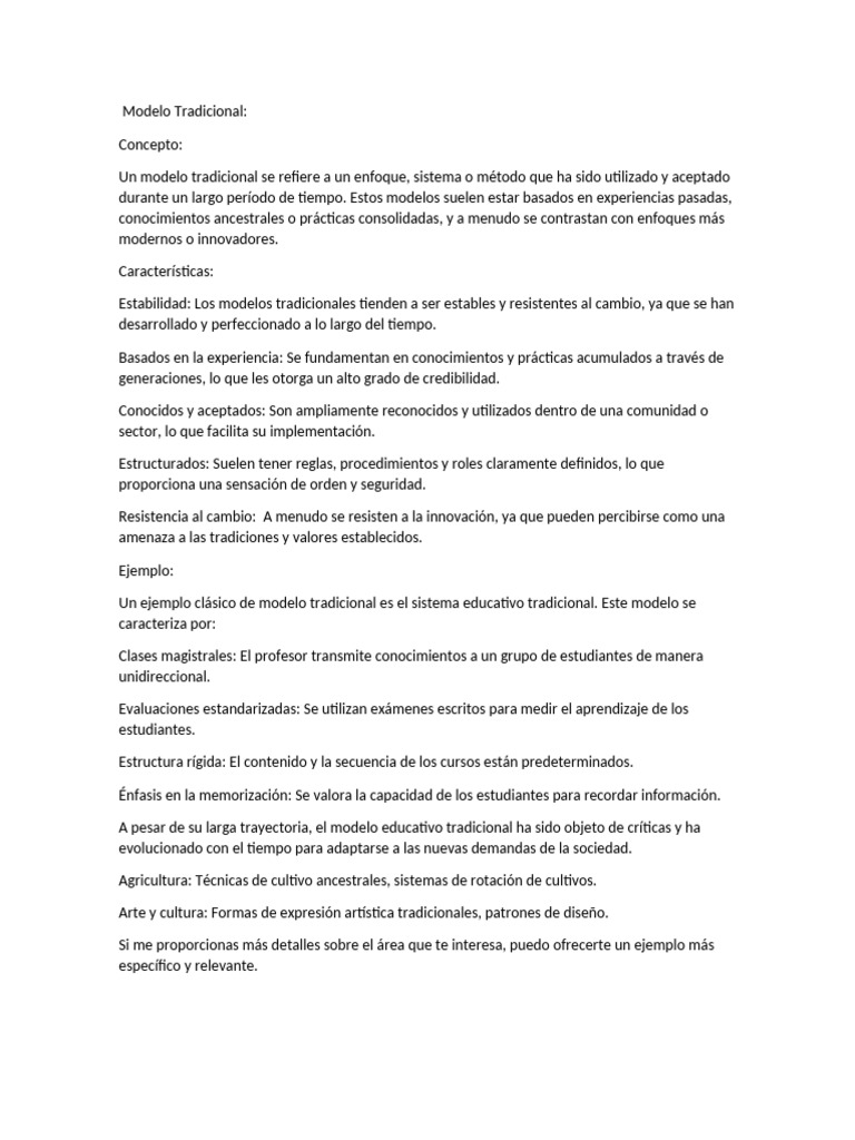 Modelo Tradicional | PDF