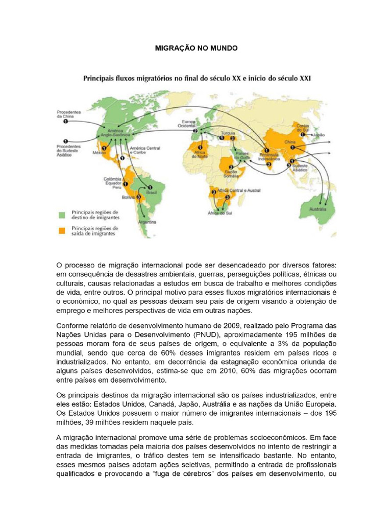 Migração No Mundo | PDF