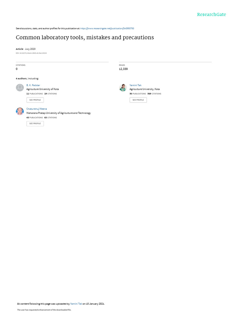 Common_laboratory_tools_mistakes_and_precautions | PDF