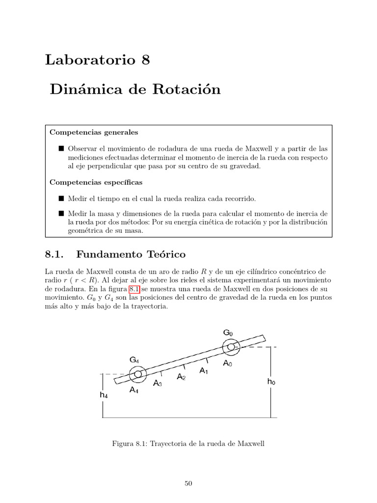 Guía LAB 01. Dinámica de rotación | PDF Guía LAB 01. Dinámica de rotación | PDF