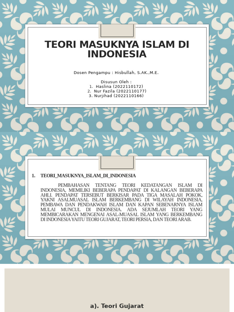 Sejarah Islam Di Indonesia KEL 1 | PDF