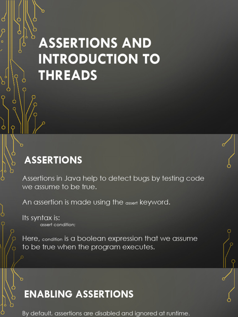 Assertions and Threads | PDF