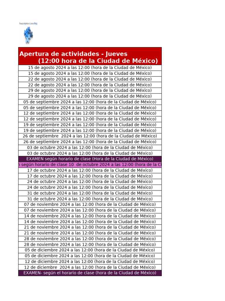 Fechas Importantes FHyL - LLE - C3-2024 | PDF