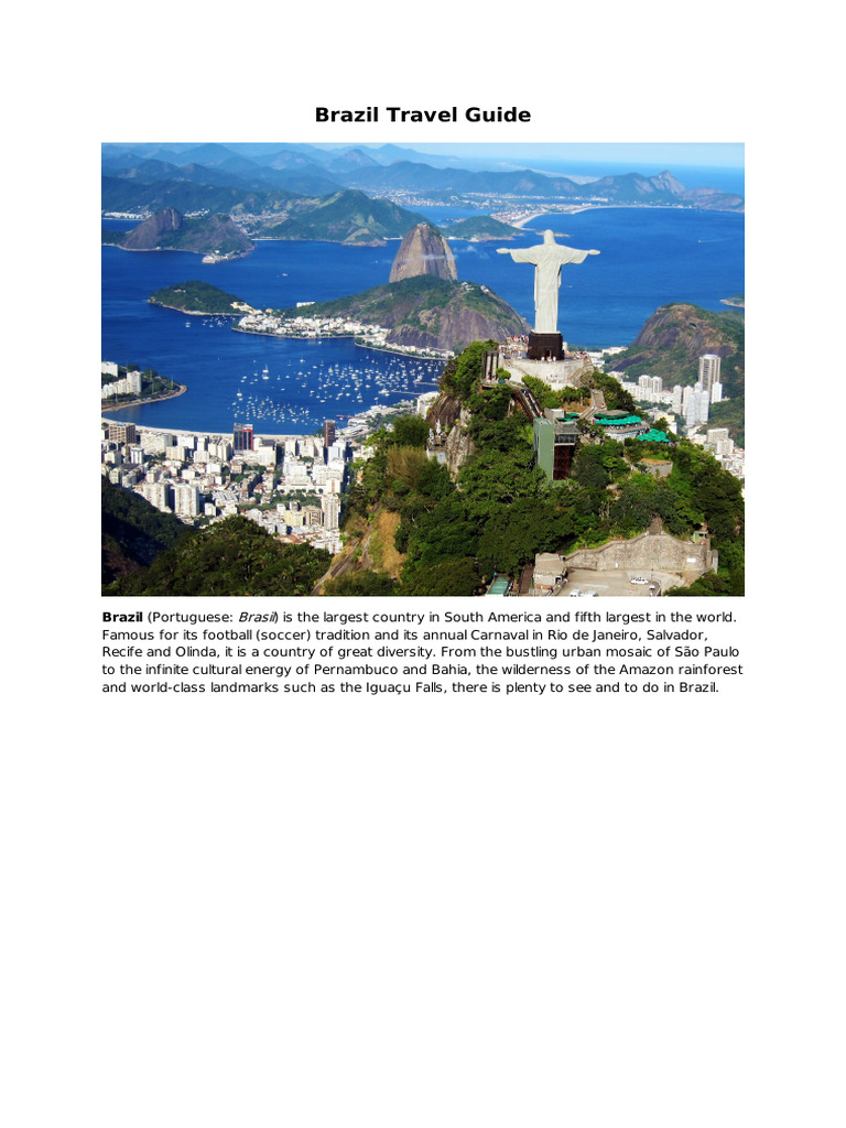 Comprehensive Brazil Travel Guide | PDF | Ac Power Plugs And Sockets ...