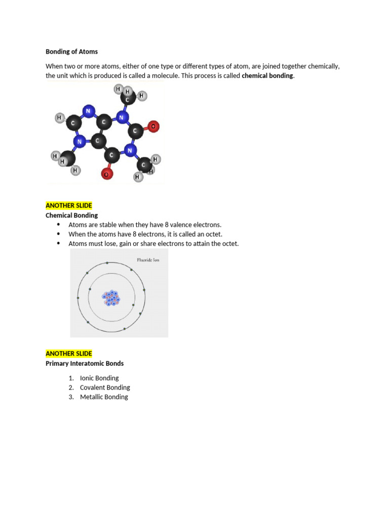 Chemical Bonding | PDF
