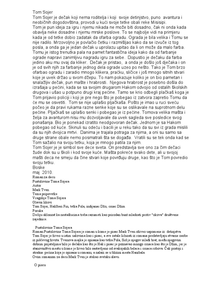 Tom Sojer | PDF