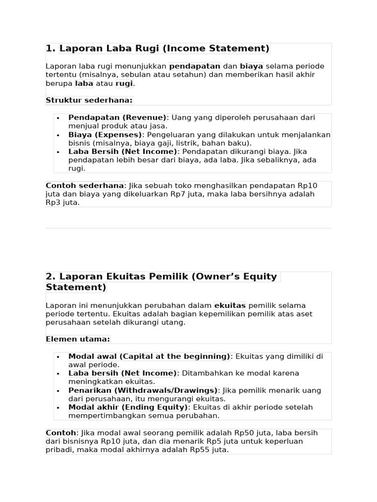 Penjelasan Singkat Lap. Keu. | PDF