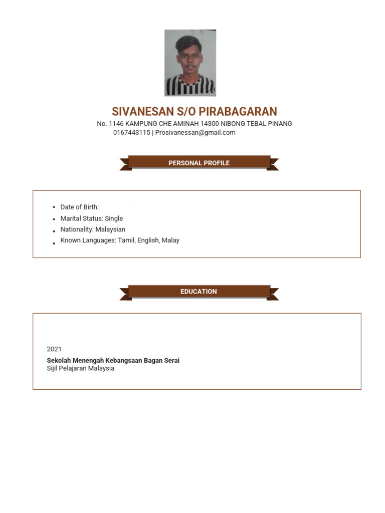 Resume Sivanesan | PDF