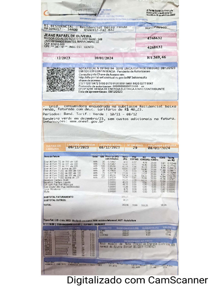 Comprovante Resid Cassio | PDF