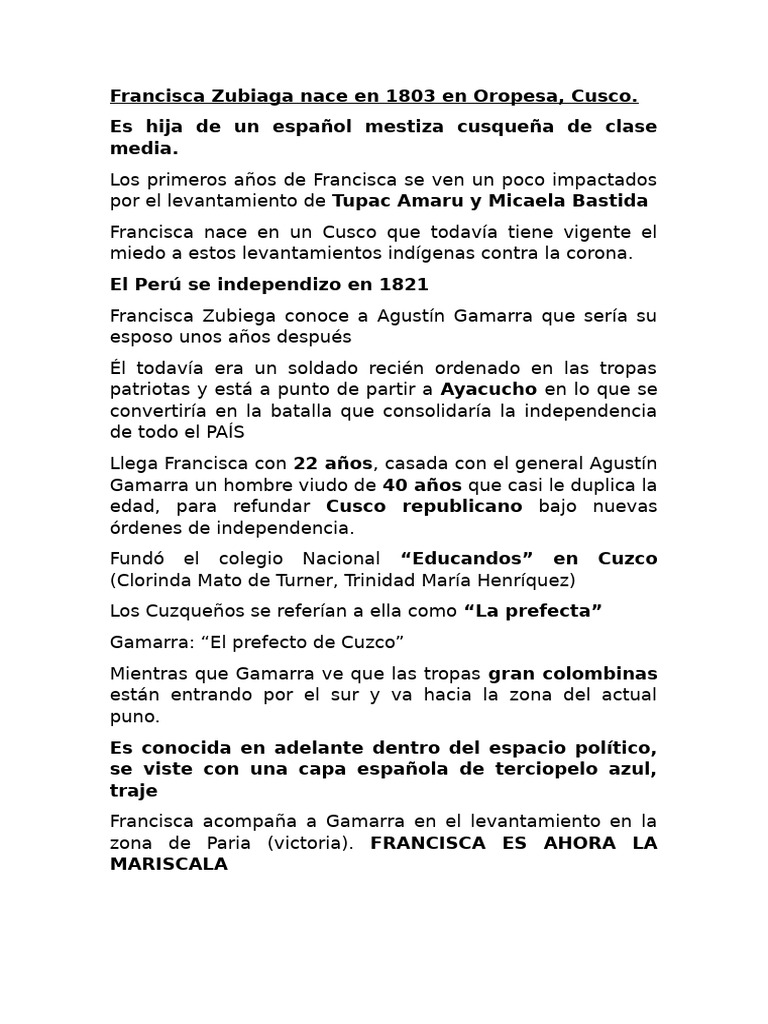 Francisca Zubiaga Nace en 1803 en Oropesa | PDF