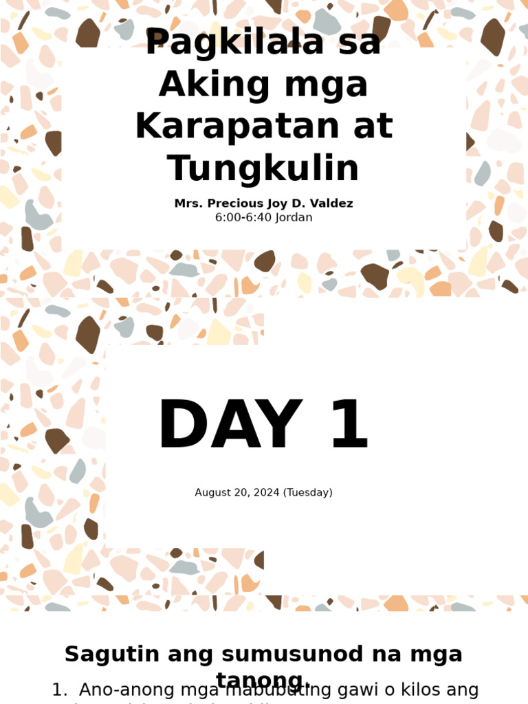 GMRC - WK3 Pagkilala Sa Aking Mga Karapatan at Tungkulin | PDF