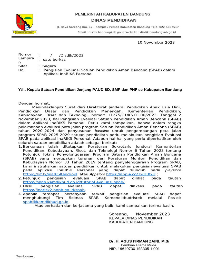 Pengisian Evaluasi Satuan Pendidikan Aman Bencana (SPAB) Dalam Aplikasi ...
