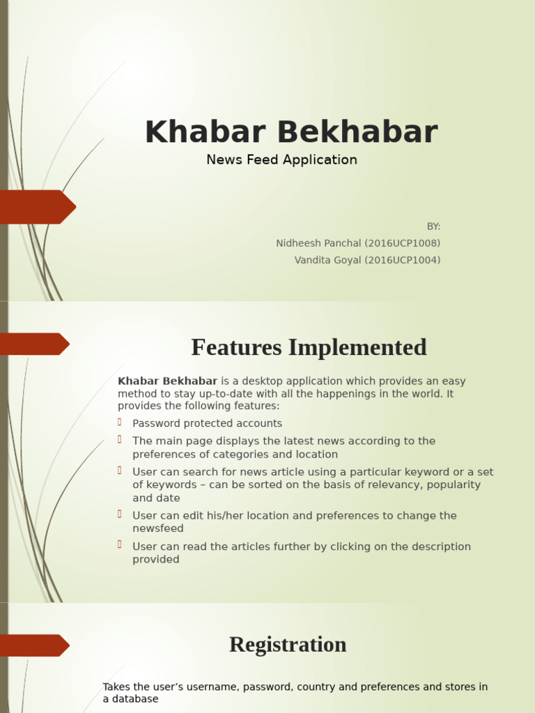 News Feed Application | PDF