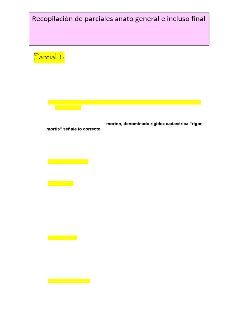 Parciales Recopilacion Anato General 1 2 y 3 Mas Finall | PDF