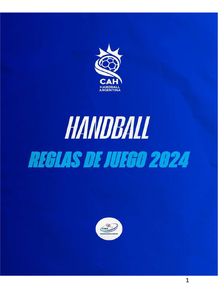 Handball-Reglas de Juego 2024 CNA | PDF | Deportes | Reglas y ...