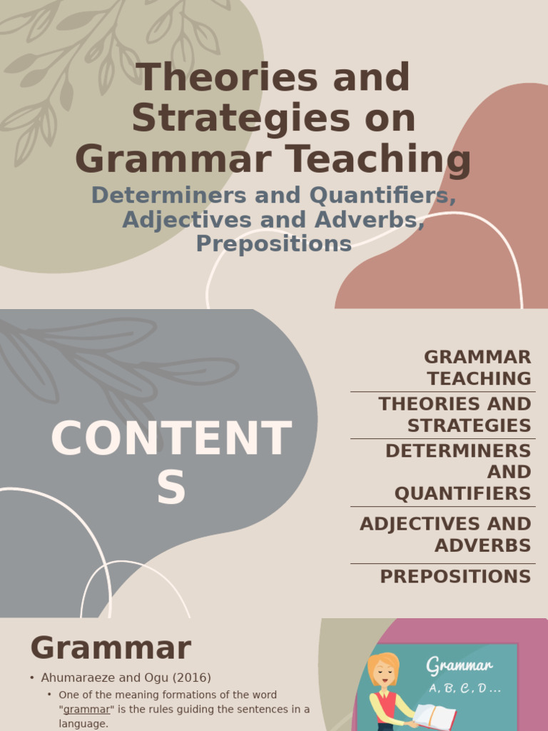 Theories and Strategies On Grammar Teaching | PDF