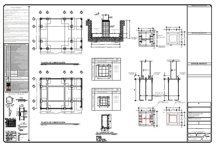 Plano Cimentacion | PDF