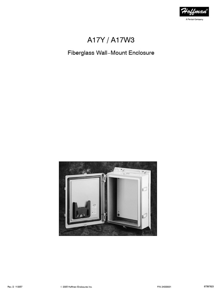 Hoffman-Fiberglass-Wall-Mount-Enclosure-Instructions-1 | PDF