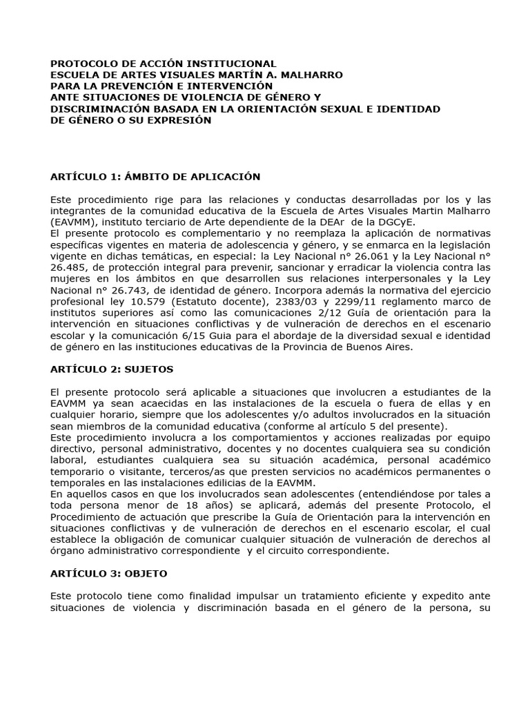 Protocolo Genero | PDF