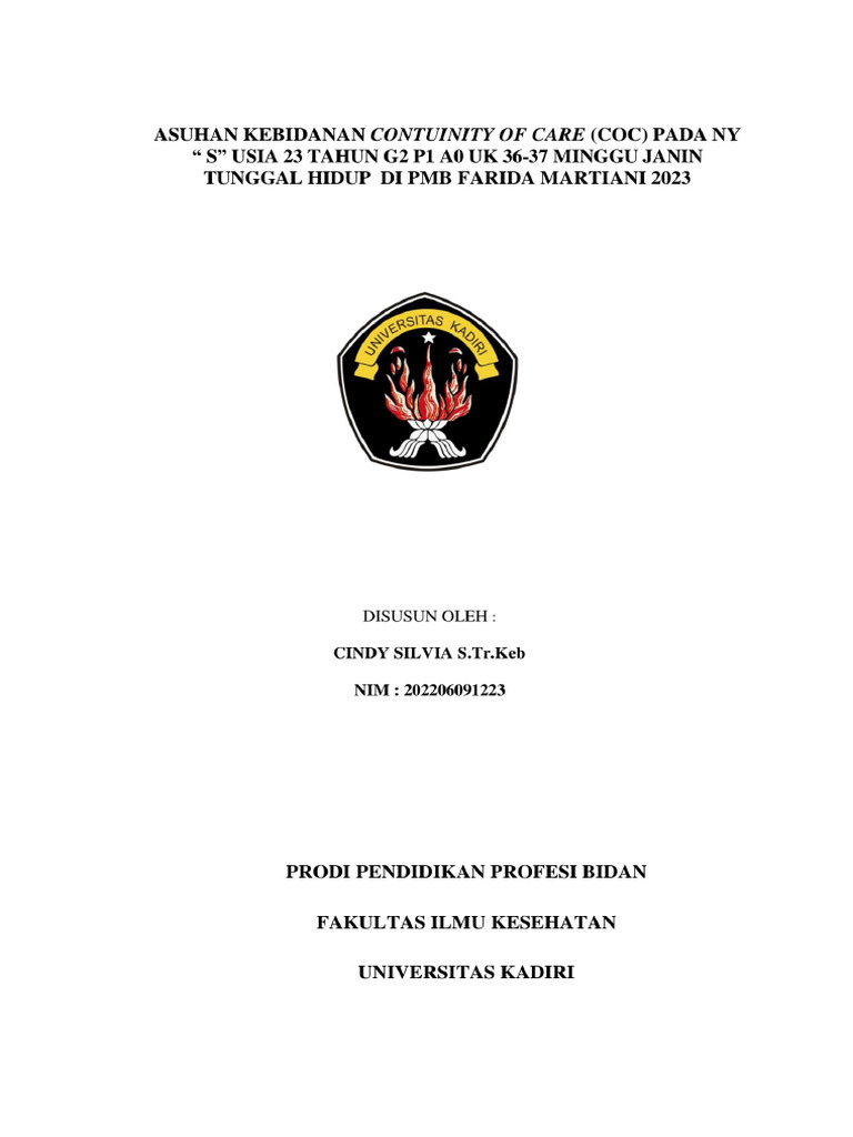 Askeb Coc Cindy Silvia | PDF