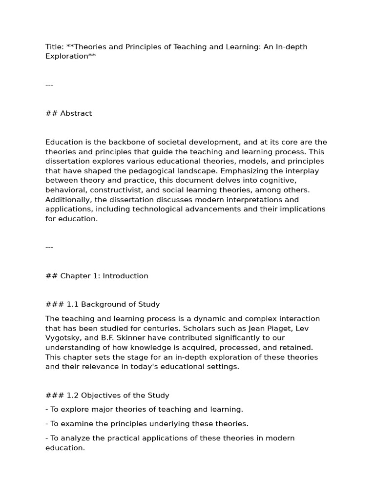 Educational Theories | PDF