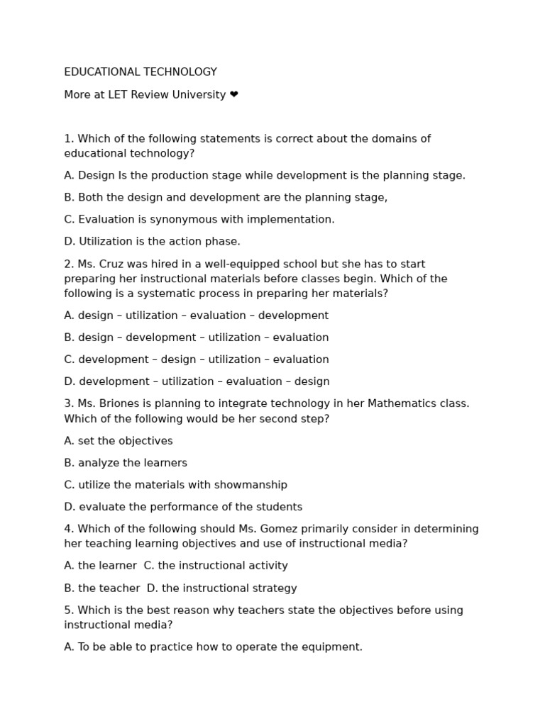 Educational Technology | PDF | Learning | Educational Technology