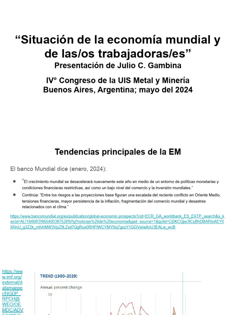 "Situación de La Economía Mundial y de Las-Os Trab - 240531 - 171232 | PDF