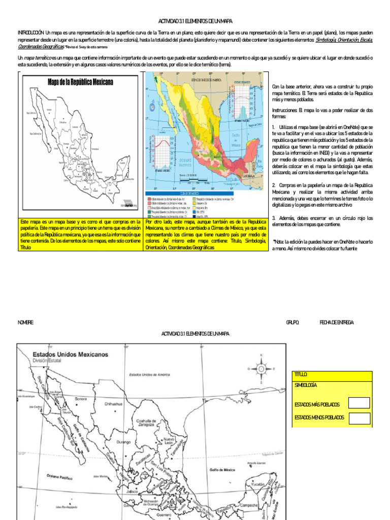 Actividad 3.1 Elementos de Un Mapa | PDF