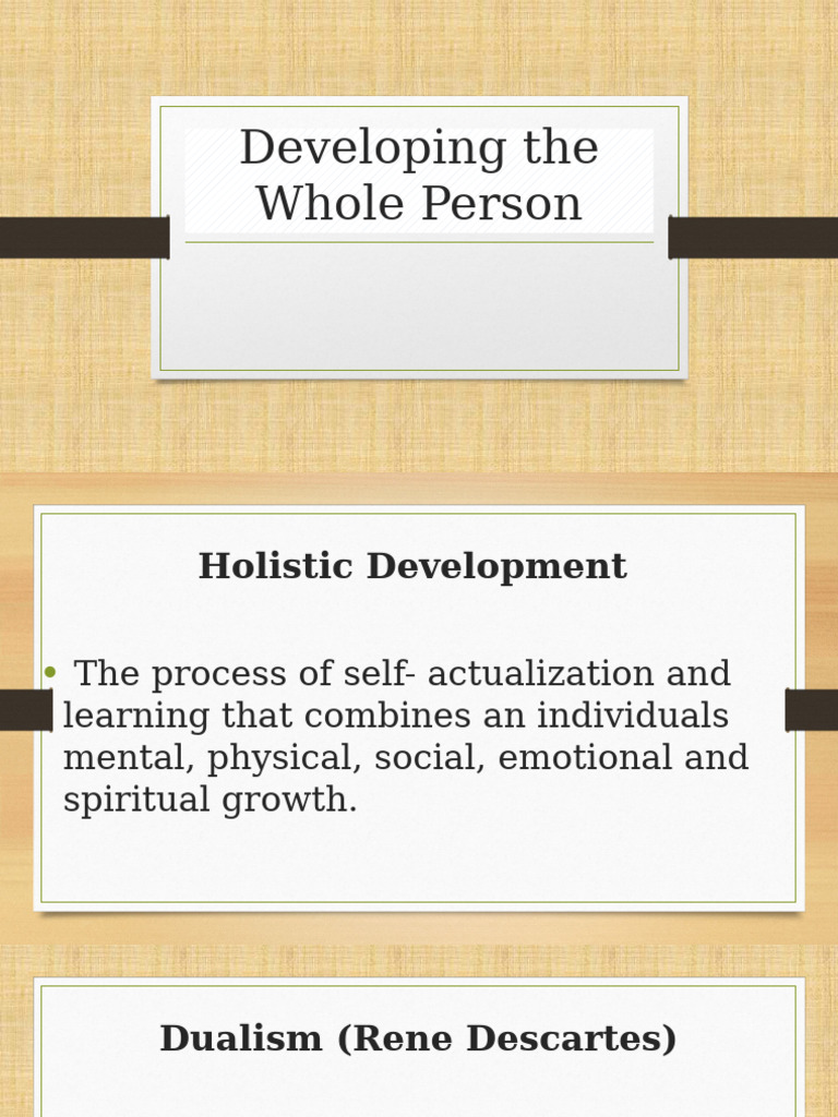 Developing The Whole Person | PDF