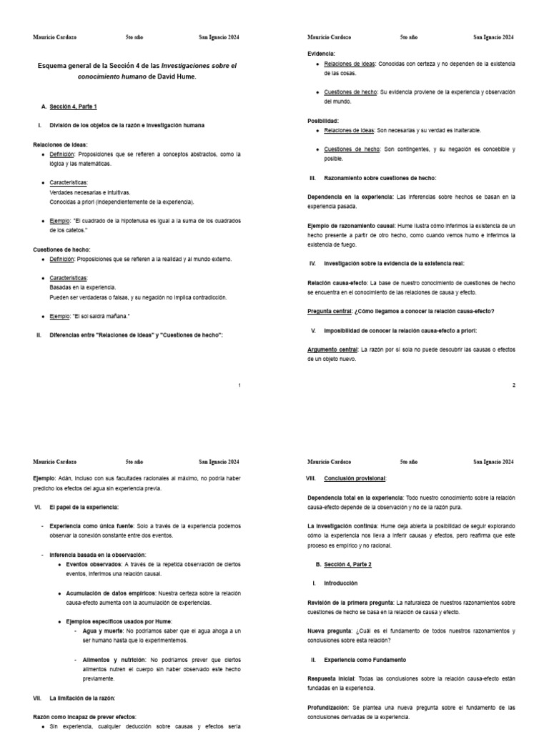 Esquema General Sección 4 - Hume | PDF