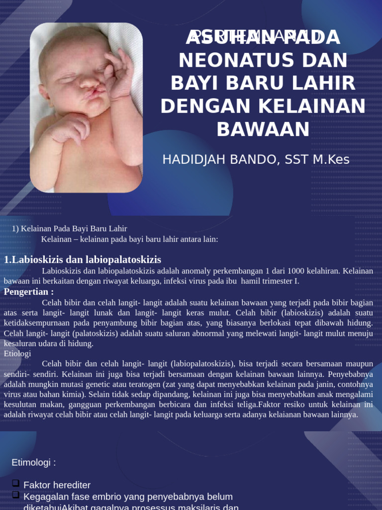 Pertemuan 10 Bayi Baru Lahir Dengan Kelainan Bawaan | PDF