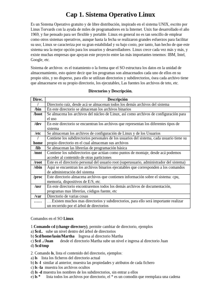 Cap 1 LINUX | PDF