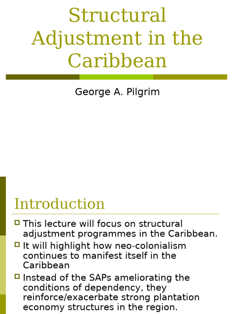 Lect 11 Structural Adjustment in The Caribbean | PDF