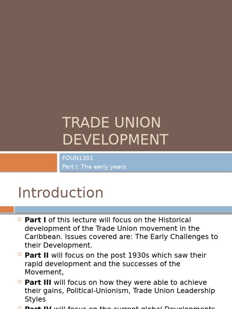 Lect 10 TRADE UNIONS LECTURE20121 | PDF