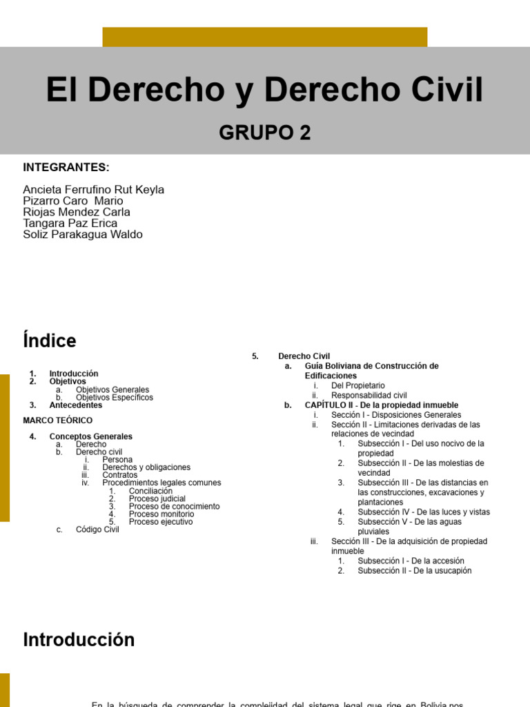 El Derecho y Derecho Civil | PDF