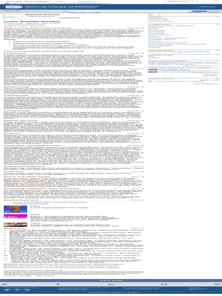 Lichen Simplex Chronicus - StatPearls - Rak Buku NCBI | PDF