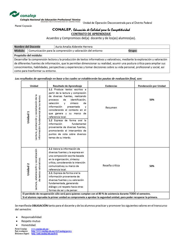 Contrato Caep 2024 1 | PDF | Evaluación | Maestros