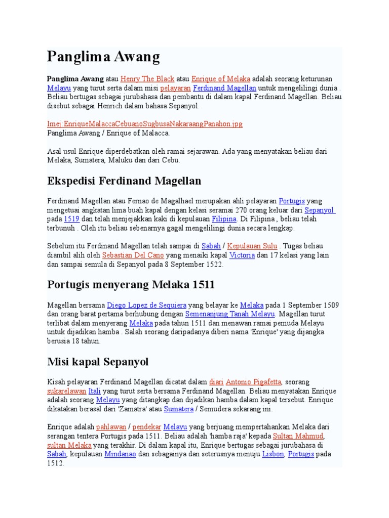 Panglima Awang | PDF