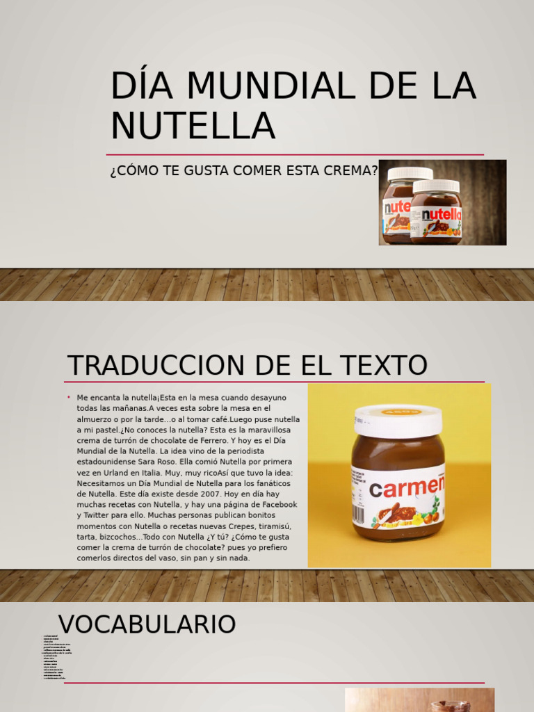 Día Mundial de La Nutella | PDF
