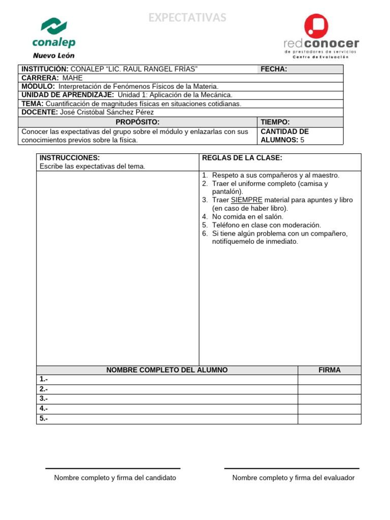 F04-Expectativas y Reglas | PDF