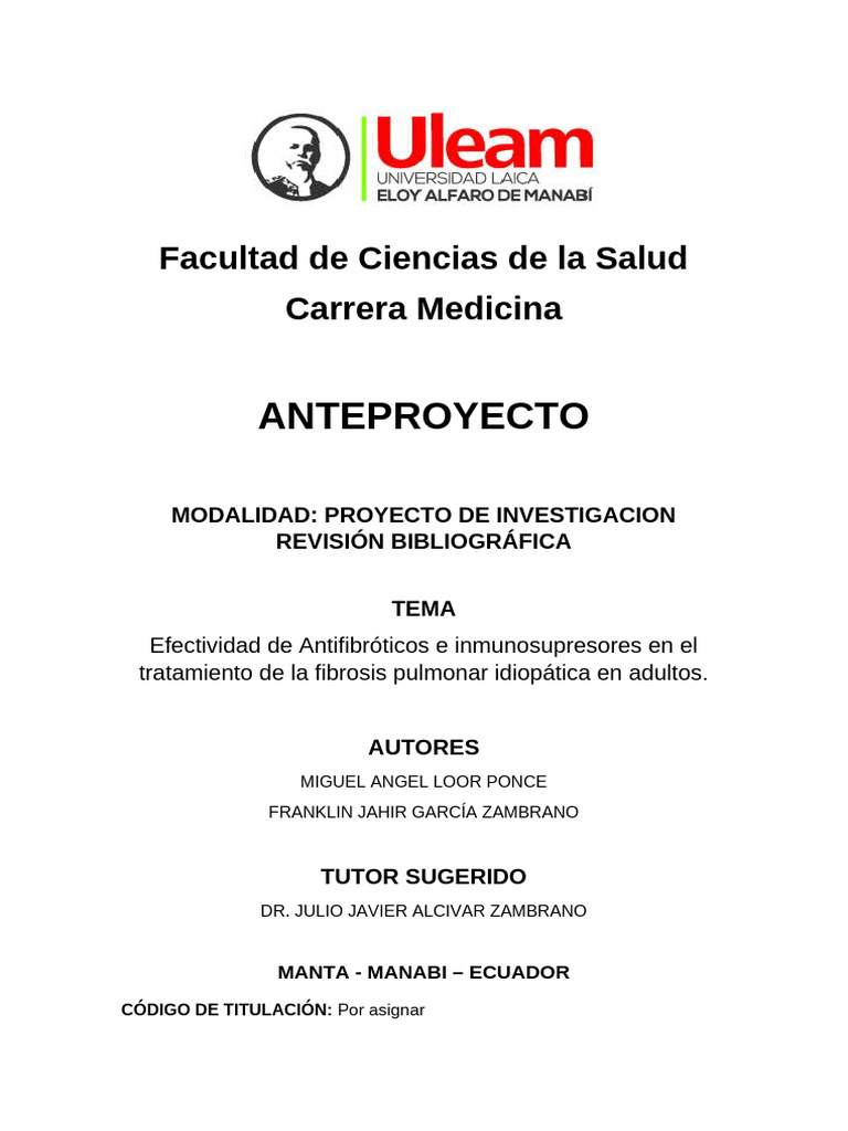 Efectividad de Antifibróticos e Inmunosupresores | PDF | Terapia ...