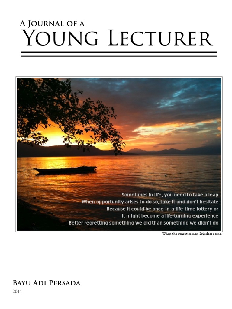 A Journal of A Young Lecturer | PDF | Hatred | Dances