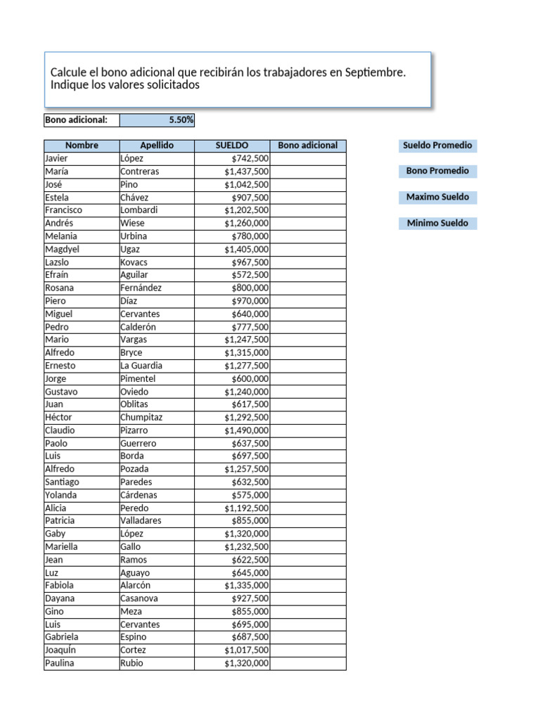 Ejercicios Excel Semana 2 | PDF