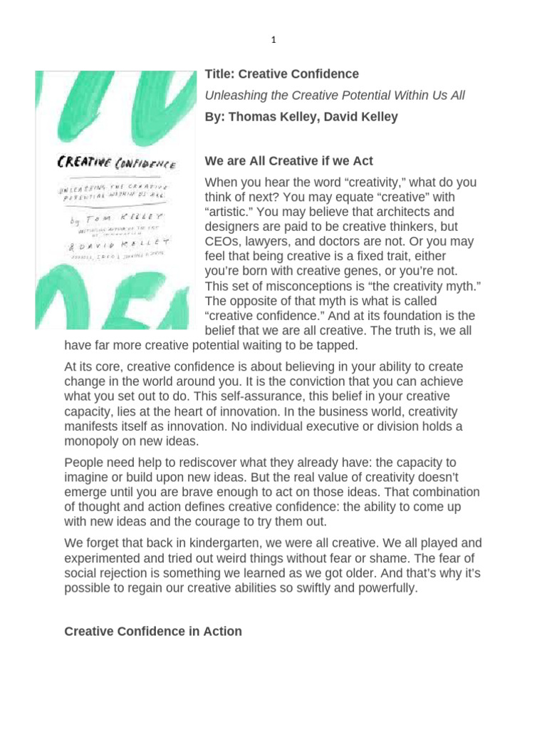 Creating Confidence | PDF