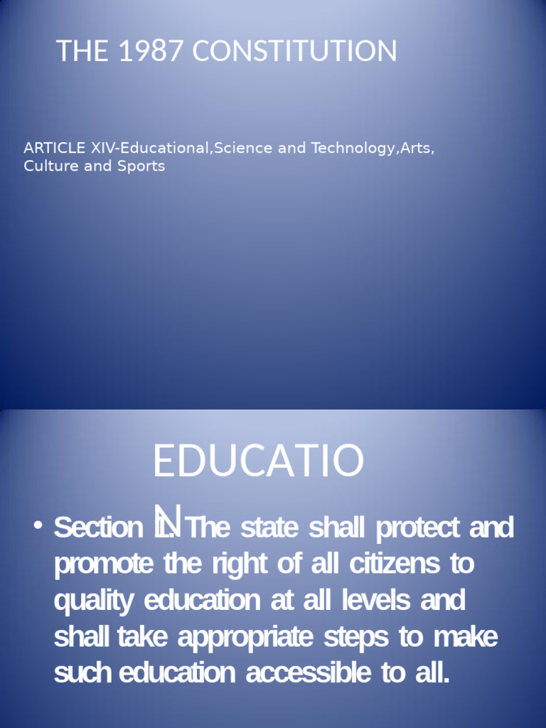 The 1987 Constitution Powerpoint Presentation | PDF