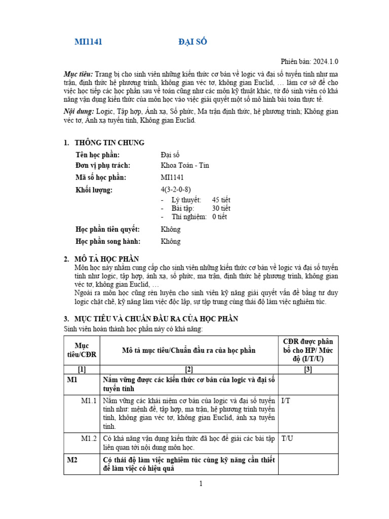 MI1141 Decuong Daiso | PDF