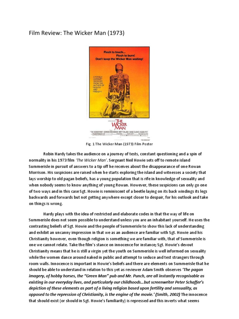 Film Review: The Wicker Man (1973) | PDF | Religion And Belief | Science