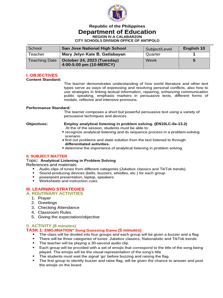 HAMAKA Classroom Observation | PDF