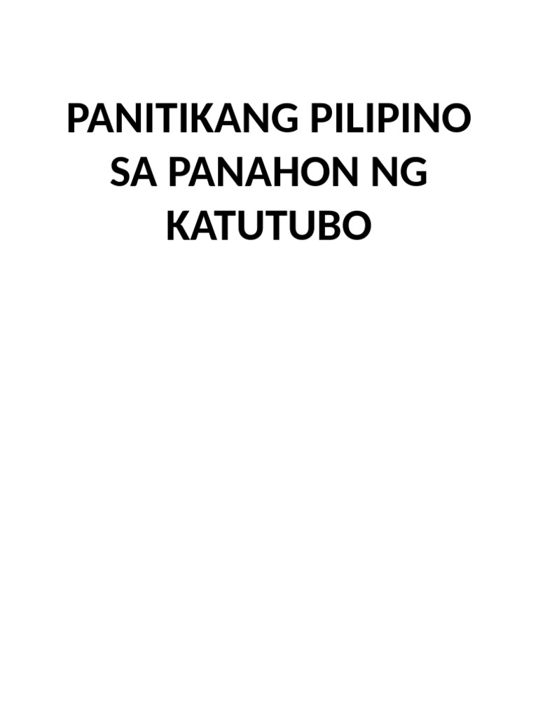 Week 1 - Panitikang Filipino Sa Panahon NG Katutubo | PDF