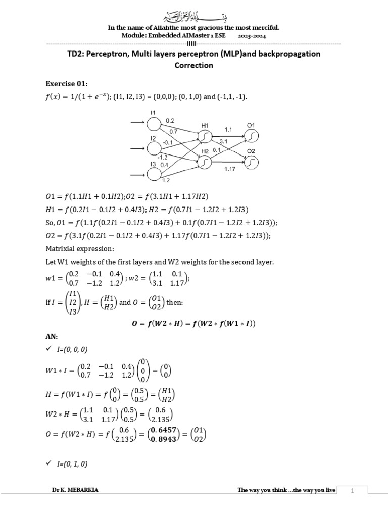 TD2 Correction Emb AI | PDF